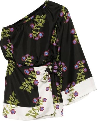 Cynthia Rowley Femme, Robes, Multicolore, Taille: 38 FR One Shoulder Mini Silk Dress
