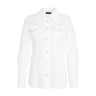 Liu Jo Wei&szlig;es Hemd mit Strass-Akzenten - - Blouses & Shirts - Damen - Wei&szlig; - M