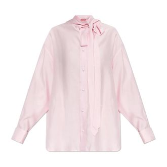 Kenzo Femme, Blouses et Chemises, Rose, Taille: 38 FR Chemise avec D&eacute;coratif &agrave; lEncolure