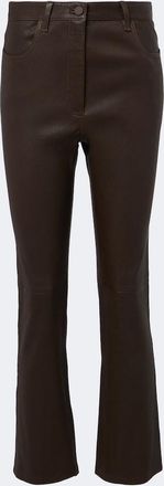 Joseph Gerade Cropped-Hose Duke aus Leder