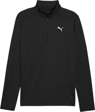 Puma Performance Oberteil f&uuml;r Herren, mit kurzem Rei&szlig;verschluss, Ma&szlig;geschneidert, Lang&auml;rmlig (Schwarz)