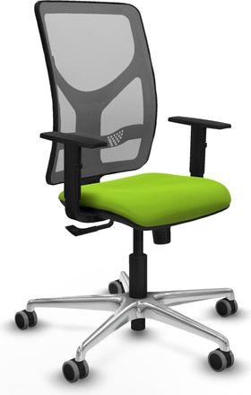 Piqueras y Crespo Telearbeitssessel mit 1D-Armen, h&ouml;henverstellbare Lendenwirbelst&uuml;tze, ausgestattet mit 3 Positionen und Schneidschaum, mit Rollen von 65 mm, Parkett, 