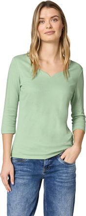 Street One Shirt mit Herzausschnitt Pale Mint Green 36
