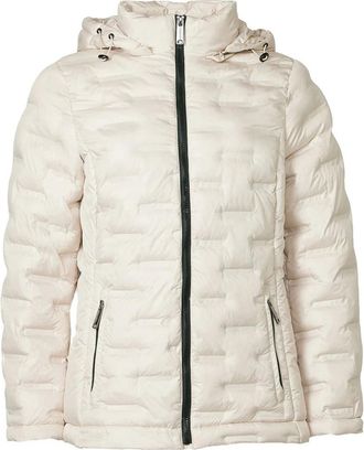 Danwear Femme, Vestes, Beige, Taille: 46 FR Veste Élégante en Fausse Fourrure Sable