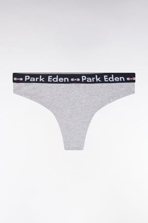 Eden Park Culotte Tanga En Coton Stretch Gris