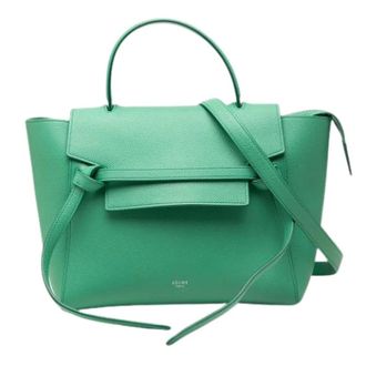 Celine Pre-owned Belt Satchel - Femme - Pre-owned - Vert - Taille: ONE Size