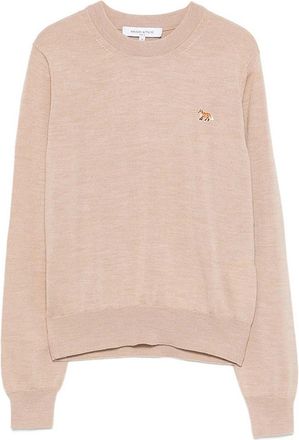 Maison Kitsun&eacute; Pull Col Rond - Beige