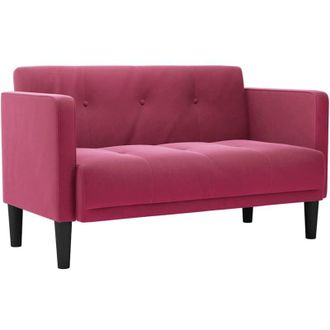 vidaXL Zweisitzer-Sofa Weinrot 111 cm Samt vidaXL
