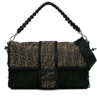Fendi Hobo Bags - Large Zucca Vertigo Mesh Baguette Satchel - Gr. unisize - in Braun - f&uuml;r Damen