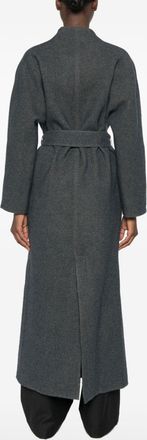 Cortana Wool Blend Shawl Collar Coat - Charcoal