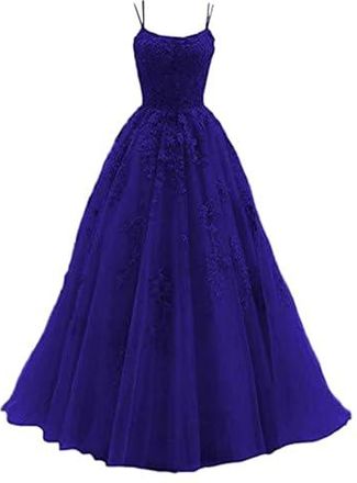 Generic Robe De Soiree Femme sans Manches- Robe Dentelle Longue &agrave; Bretelles Spaghetti Couleur Unie Chic Et &Eacute;l&eacute;gants Coupe Fluide Classiques Confortable Basiqu