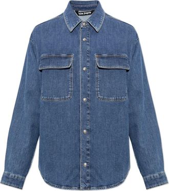 Palm Angels Denimhemd - - Shirts - Herren - Blau - XL