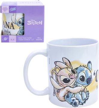 Cartoon Tasse en c&eacute;ramique Stitch et Angel Disney mod&egrave;le mug bol de petit d&eacute;jeuner 325 ml pour enfants