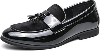Minitoo Mocassins dété confortables pour homme avec pompon, Y2226 Noir, 39 EU