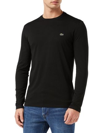 Lacoste Herren T-Shirt TH6712, Schwarz (Noir), Medium (Herstellergröße: 4)
