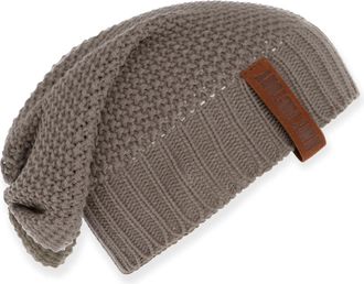 Knit Factory Coco Mütze - Strickmütze für Damen und Herren - Slouch Beanie - Wintermütze mit Wolle - Hochwertige Qualität - Marron