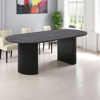 Pier Import Table &agrave; manger ovale effet bois fonc&eacute; 210 cm MATERA