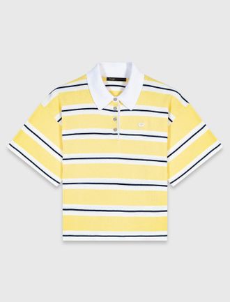 Maje Gestreiftes Kurzarm-poloshirt - Gelb - Maje