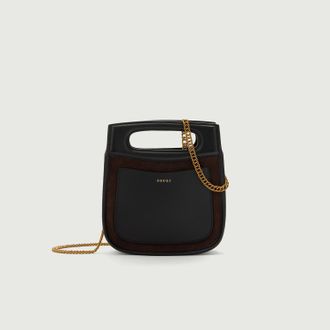 SOEUR SAC CHERI MINI MARRON FONC&Eacute; CRO&Ucirc;TE DE CUIR