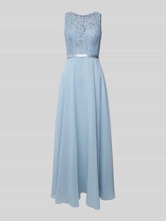 Luxuar Abendkleid mit Strasssteinbesatz