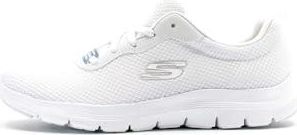 Skechers Femme Flex Appeal 4.0 Brilliant View Basket, White Mesh Trim, 38 EU