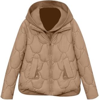Generic Vestes pour femmes 2026 - Manteaux amples tendance - Veste chaude dhiver d&eacute;contract&eacute;e, kaki, 3XL