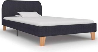 vidaXL Bettgestell Dunkelgrau Stoff 90&times;200 cm Vidaxl