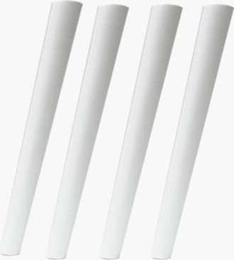 Generic Wei&szlig;e M&ouml;belbeine aus Holz, 4 Sofabeine aus Holz, Schrankf&uuml;&szlig;e, schr&auml;ge, konische Tischbeine, f&uuml;r Sessel, Kommode, Schreibtisch, Esstisch, St&uuml;tzf&uuml;&szlig;e, mi