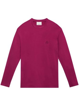 Isabel Marant t-shirt Aloni à logo brodé - Violet