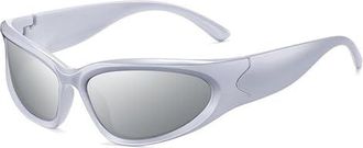 Generic Lunettes De Soleil Sport &Agrave; Monture Fine For Hommes Et Femmes, Outdoor(White)