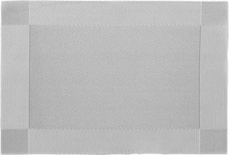 Douceur d'Int&eacute;rieur Tischset, Polyvinylchlorid, Silber, 30 x 45 cm