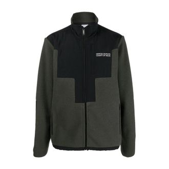 Marcelo Burlon Gr&uuml;ne l&auml;ssige Polyesterjacke - - Sweatshirts & Hoodies - Herren - Gr&uuml;n - M