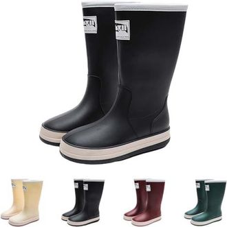 Generic Bottes en caoutchouc pour femme - Imperm&eacute;ables - Larges - L&eacute;g&egrave;res - Pour le travail et le jardin - Pour lext&eacute;rieur, la neige et la pluie - Longueur ge
