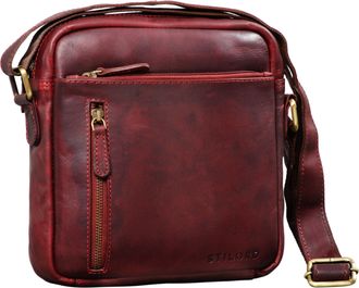 STILORD Hawk M&auml;nner Tasche Leder Klein Vintage Herrentasche Umh&auml;ngetasche Schultertasche Herrenhandtasche f&uuml;r 9.7 Zoll iPad DIN A5 Messenger Bag, Farbe:rosso