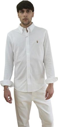Ralph Lauren Homme, Chemises, Blanc, Taille: XL Chemise boutonn&eacute;e en jersey