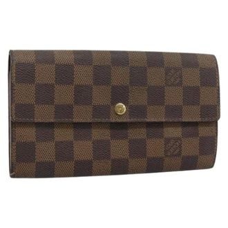 Louis Vuitton Portefeuille long Damier Ebene Pre-owned - Femme - Pre-owned - Brun - Taille: ONE Size