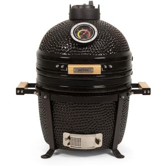 Patton Kamado barbecue c&eacute;ramique Premium 15 avec d&eacute;flecteur de chaleur - Noir