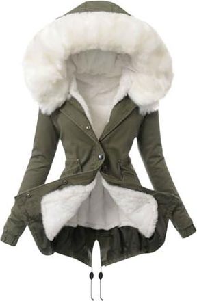 Generic Vestes dhiver pour femmes 2026 pour femmes, manteau dhiver &agrave; col &agrave; revers, veste &agrave; manches longues, veste &eacute;paisse, chaude &agrave; capuche, v&ecirc;tements dext&eacute;ri