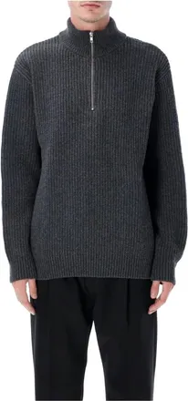 Colorful Standard Homme, Pulls, Gris, Taille: XL Pull &agrave; Demi-Zip
