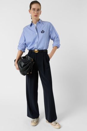 Gerard Darel Pantalon &agrave; pinces large et fluide - ALISSIA - Marine