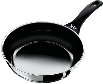 Silit Professional Bratpfanne 28 cm hoch, Silargan Funktionskeramik, Induktion, Kunststoffgriff, schwarz, 3,0l