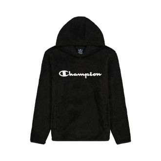 Champion Schwarzer Fleece Hoodie Gro&szlig;es Logo - - Sweatshirts & Hoodies - Herren - Schwarzk - M