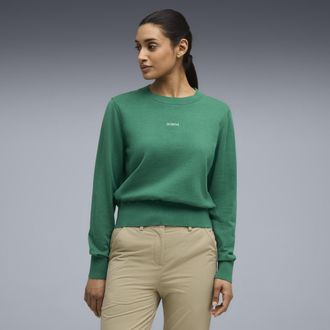 Puma 30904 CLOUDSPUN Golf Sweatshirt Damen, Kleidung, Gr&uuml;n, XL