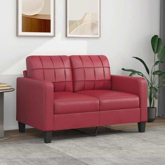vidaXL Vidaxl - Canap&eacute; &agrave; 2 places Rouge bordeaux 120 cm Similicuir