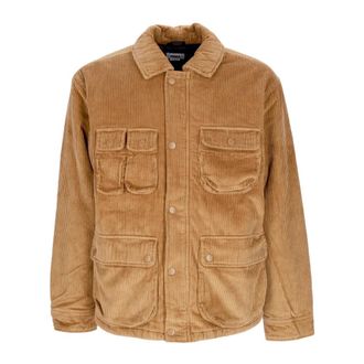 Obey Gepolsterte Samt Arbeitsjacke mit Rei&szlig;verschluss - - Jackets - Herren - Braun - L