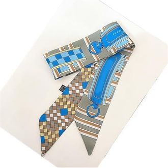 Generico &Eacute;charpe l&eacute;g&egrave;re en soie imprim&eacute;e pour femme, accessoire d&eacute;t&eacute; &agrave; porter au cou et au sac, C159-2, 85x5cm