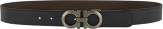 Ferragamo Homme, Accessoires, Noir, Taille: 90 CM Ceinture Gancini R&eacute;versible et Ajustable
