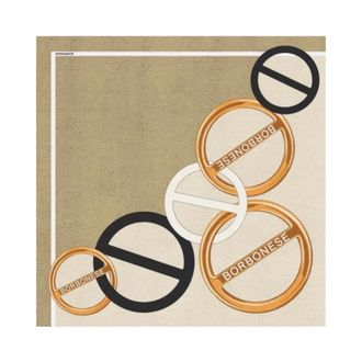 Borbonese Femme, Accessoires, Beige, Taille: ONE Size Foulard Viti