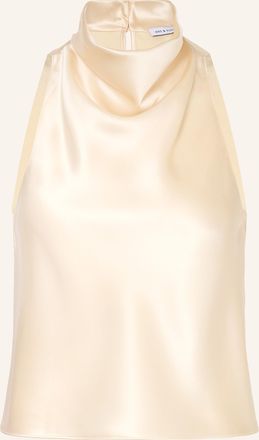 Mrs & Hugs Mrs & Hugs Blusentop Aus Satin weiss