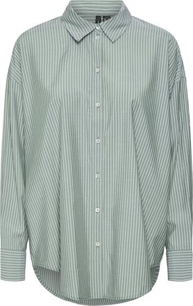 Vero Moda Damen Vmnora Ls Oversize Shirt WVN Ga Noos, Laurel Wreath, X-Small